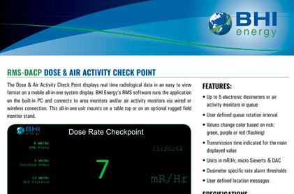 BHI Energy RMS-DACP – Radiation Monitoring Software – Dose & Air ...